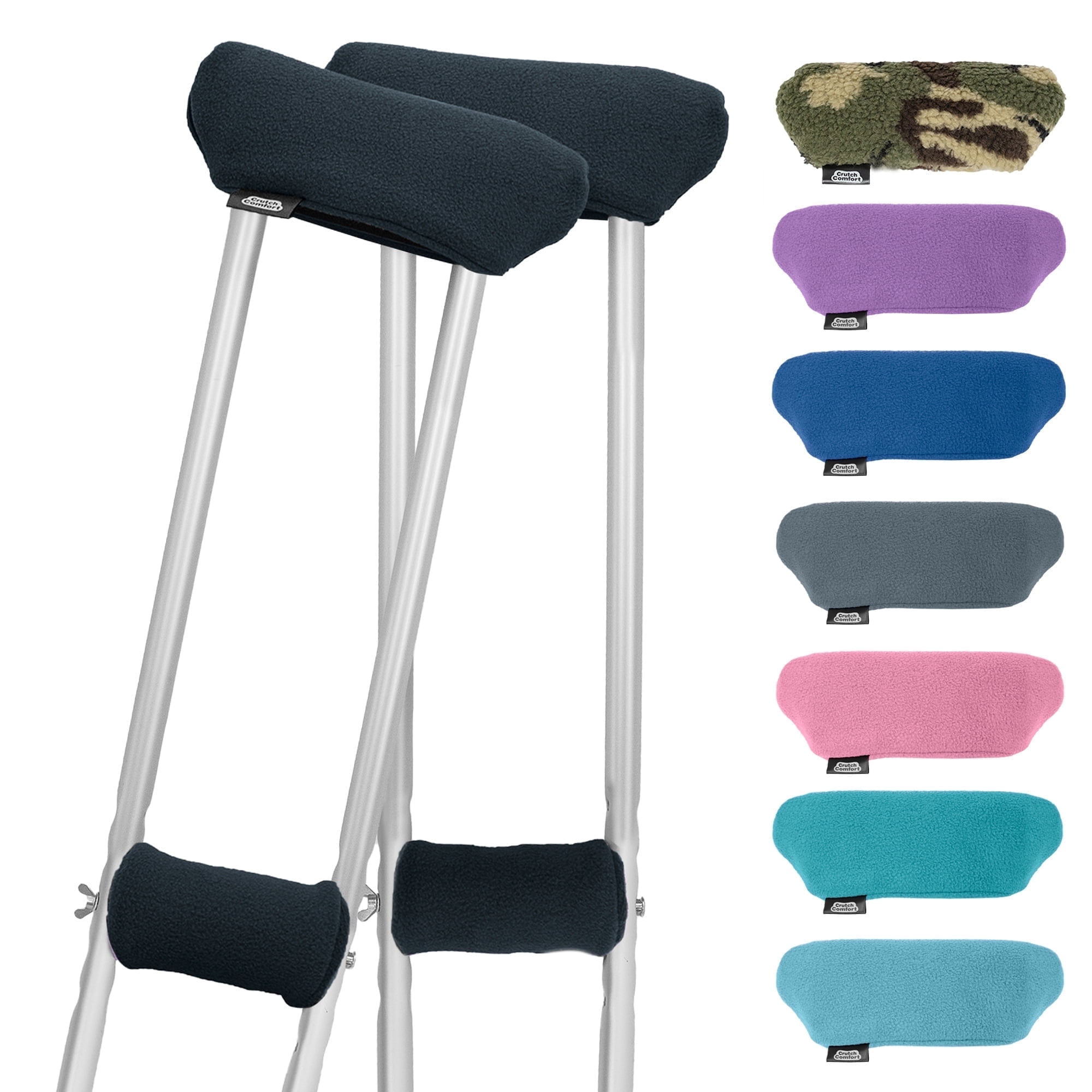 Universal Crutch Underarm Pad and Hand Grip Covers, Black - Walmart.com