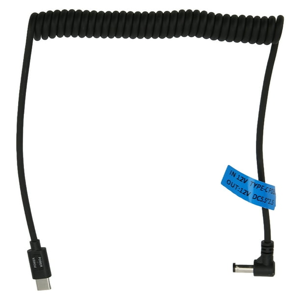 Universal DC 12V Power Cable Type C to DC 5.5x2.5mm Plug Barrel ...