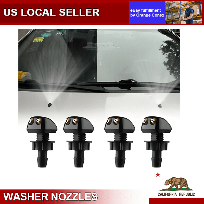 Universal DUAL Hole Windshield Washer Nozzle Wiper Water Spray Jet ...
