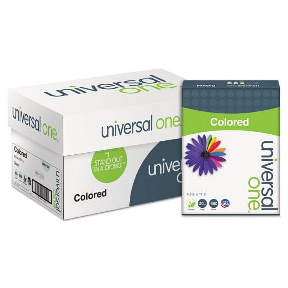 Universal Deluxe Colored Paper, 20 lb Bond Weight, 8.5 x 11, Green, 500 ...