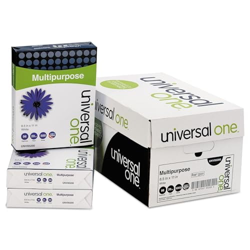 Universal Deluxe Multipurpose Paper, 98 Bright, 20 lb Bond Weight, 8.5 ...