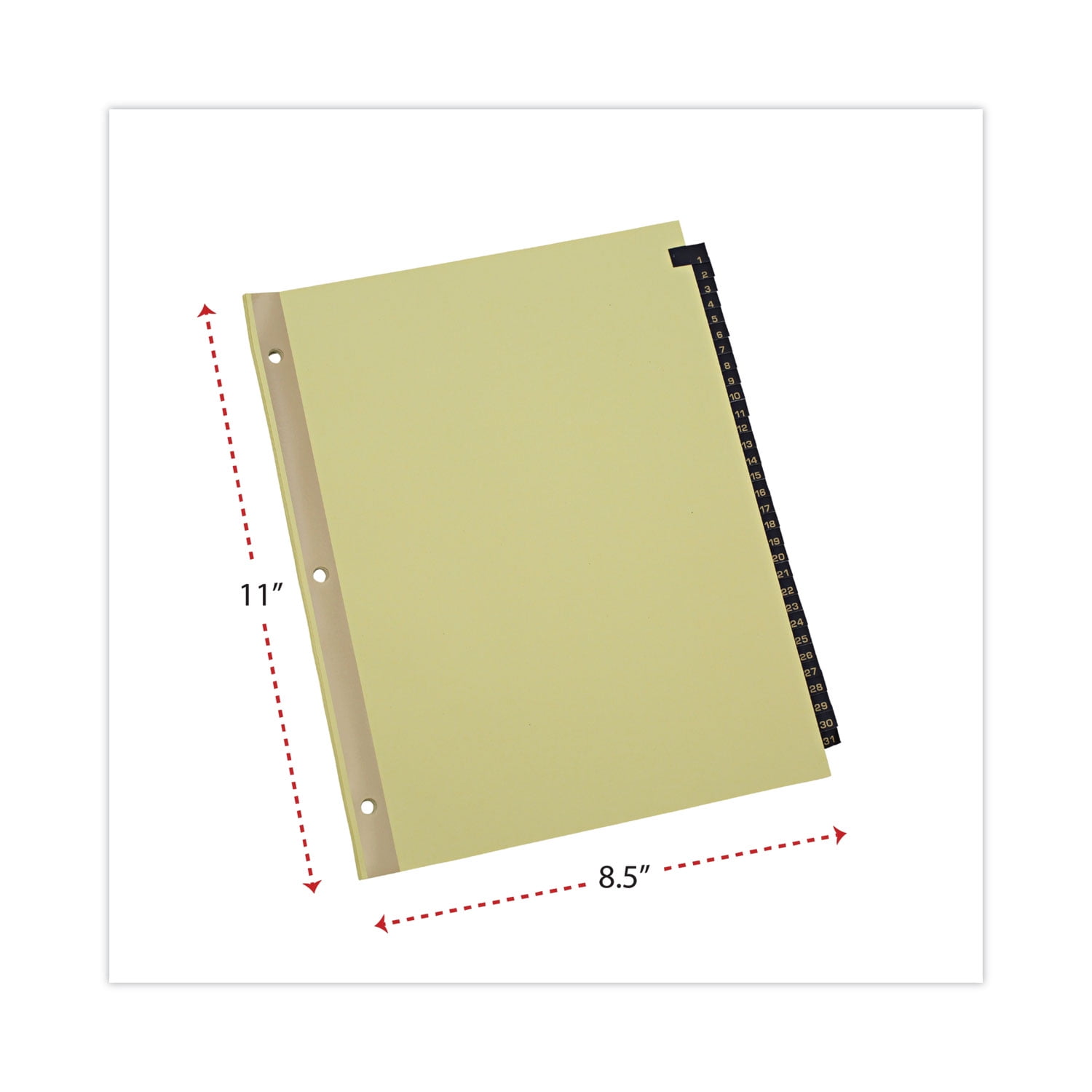Universal Deluxe Preprinted Simulated Leather Tab Dividers with Gold ...