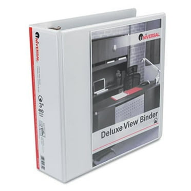 UNIVERSAL Economy Round Ring View Binder 1/2" Capacity Black 20951 ...