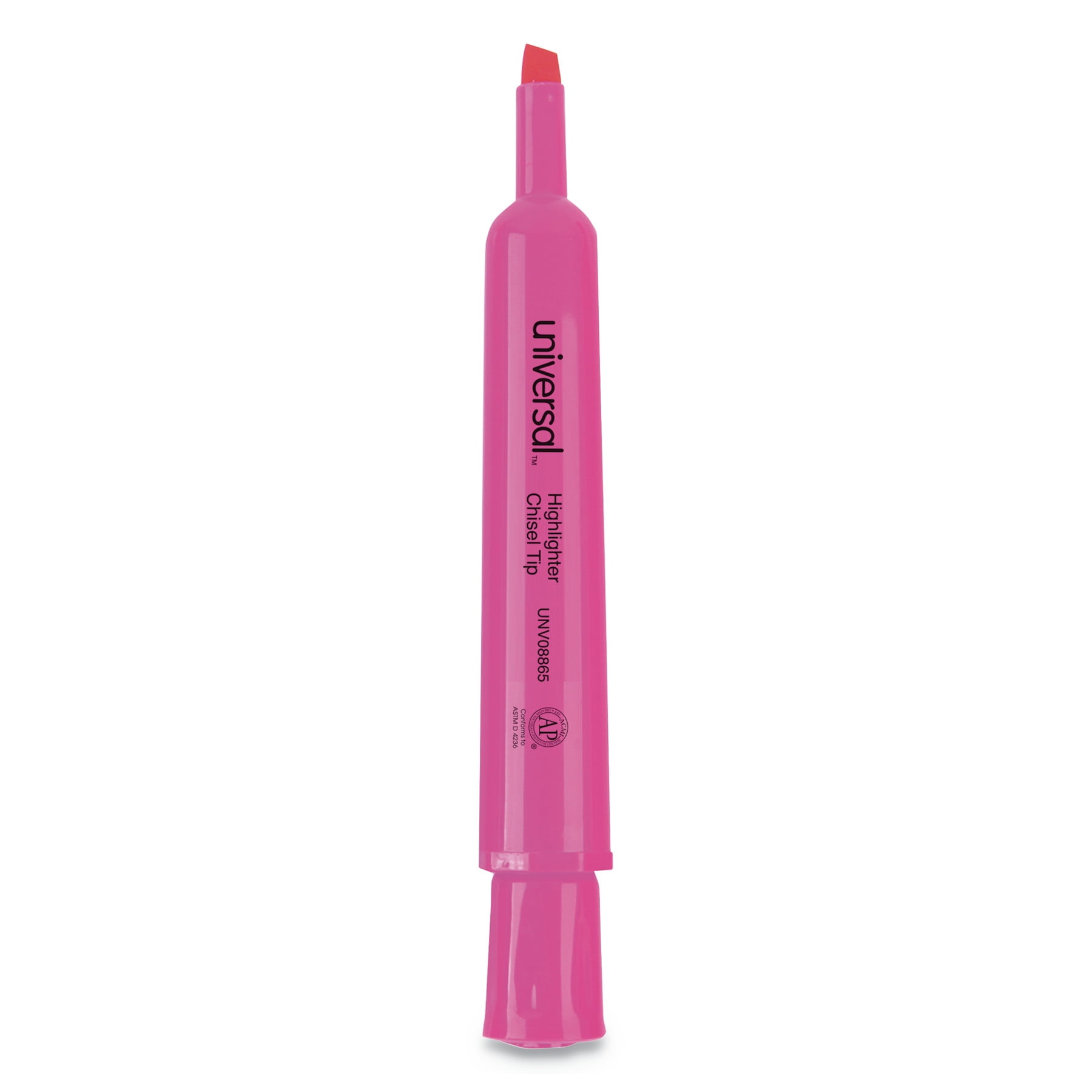 Universal Brand Fluorescent Pink Desk Highlighter, Chisel Tip, 1-Dozen ...