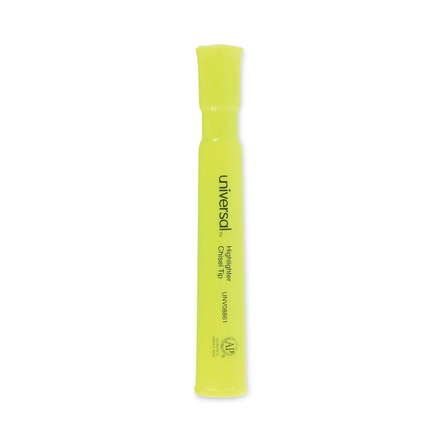 Universal Desk Highlighter, Chisel Tip, Fluorescent Yellow, Dozen ...