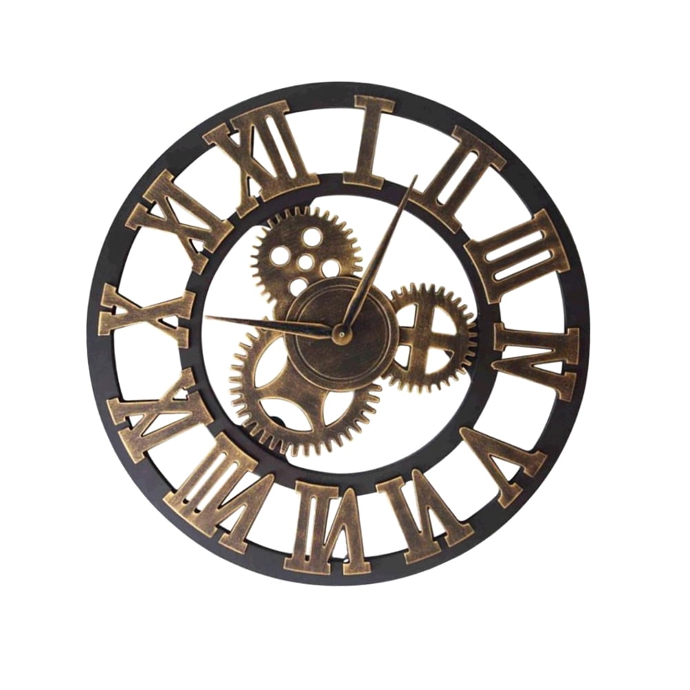 HEMOTON Creative Wall Clock Made of Metal for Decoration Golden Easy to ...