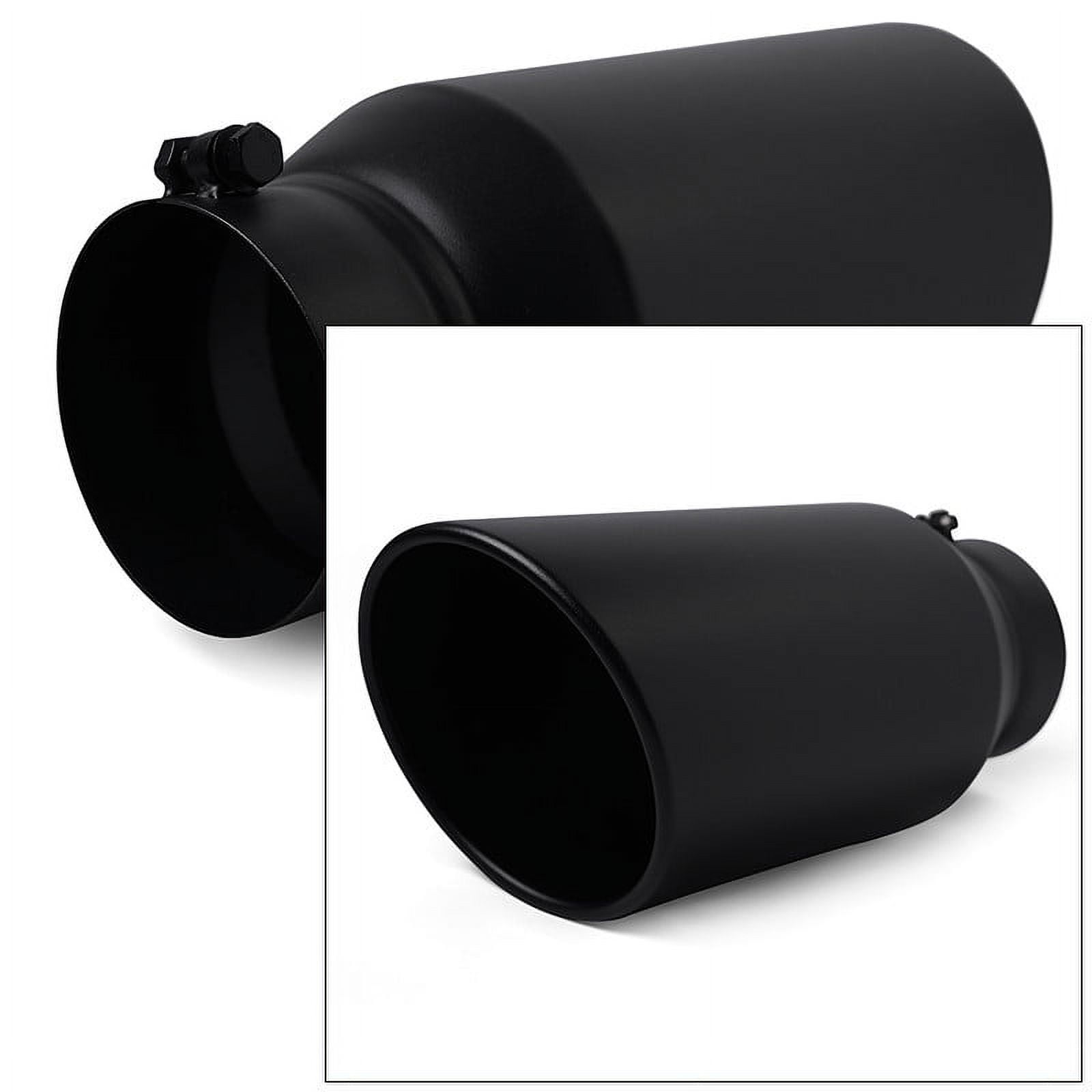 Universal Diesel Truck Angled Black 15 inch Bolt On Exhaust Tip 5 In 6 ...