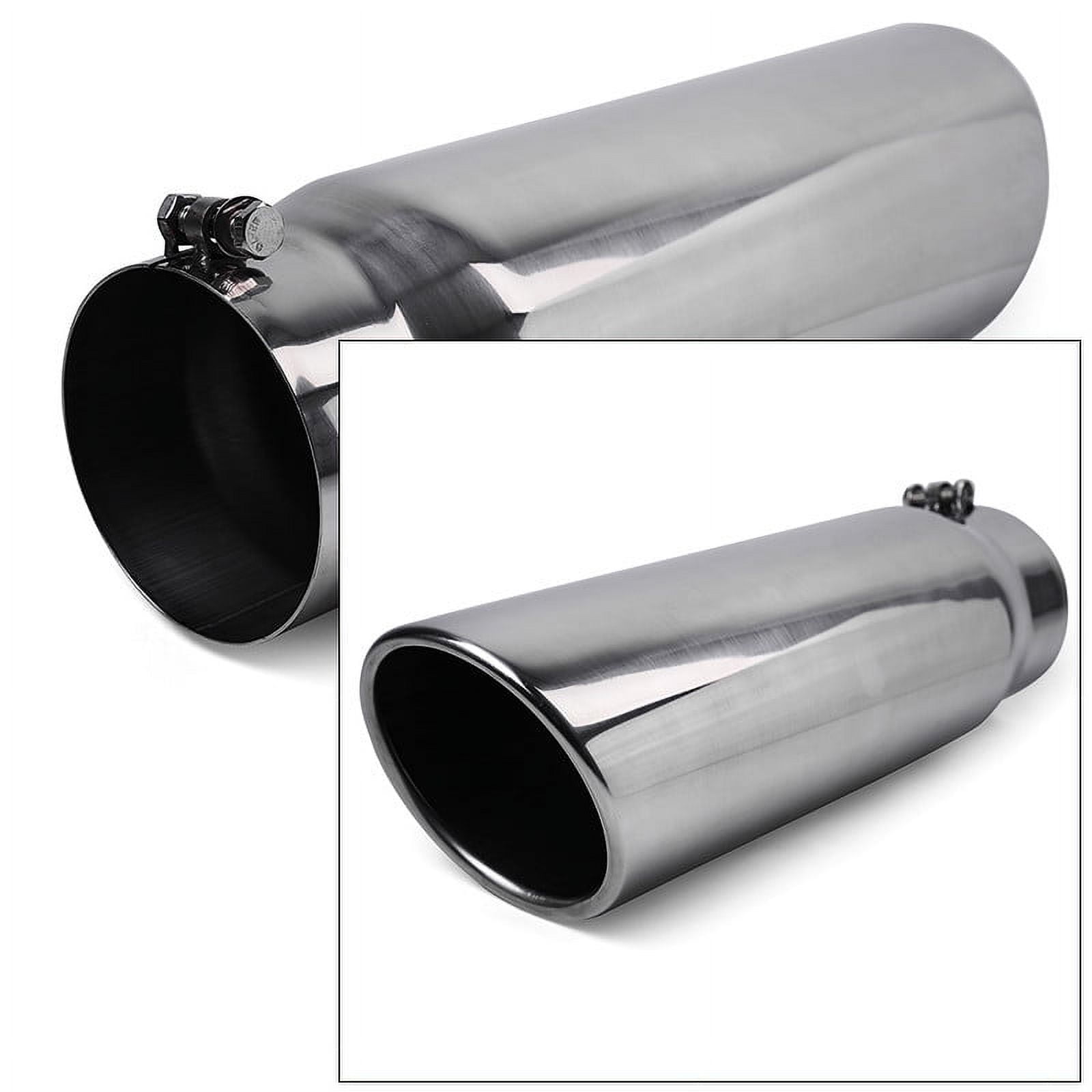 Universal Diesel Truck Angled Polish 18 inch Bolt On Exhaust Tip 4 In 6 ...