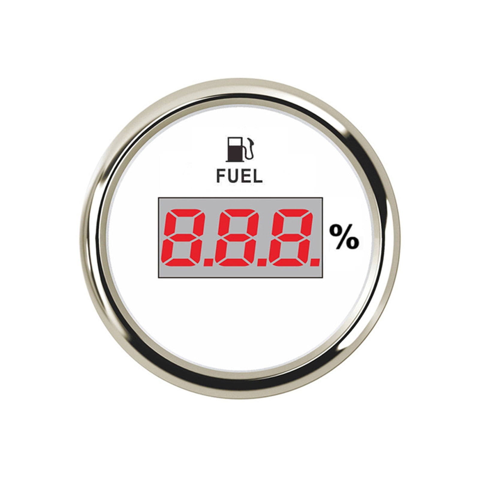 Universal Digital Fuel Level Gauge For Truck Marine Boat 0-190 ohm 52mm ...