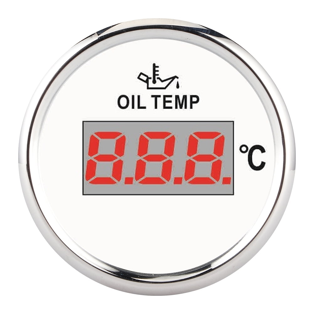 Universal Digital Oil Temperature Gauge 52mm 50‑150℃ W/Red Backlight ...