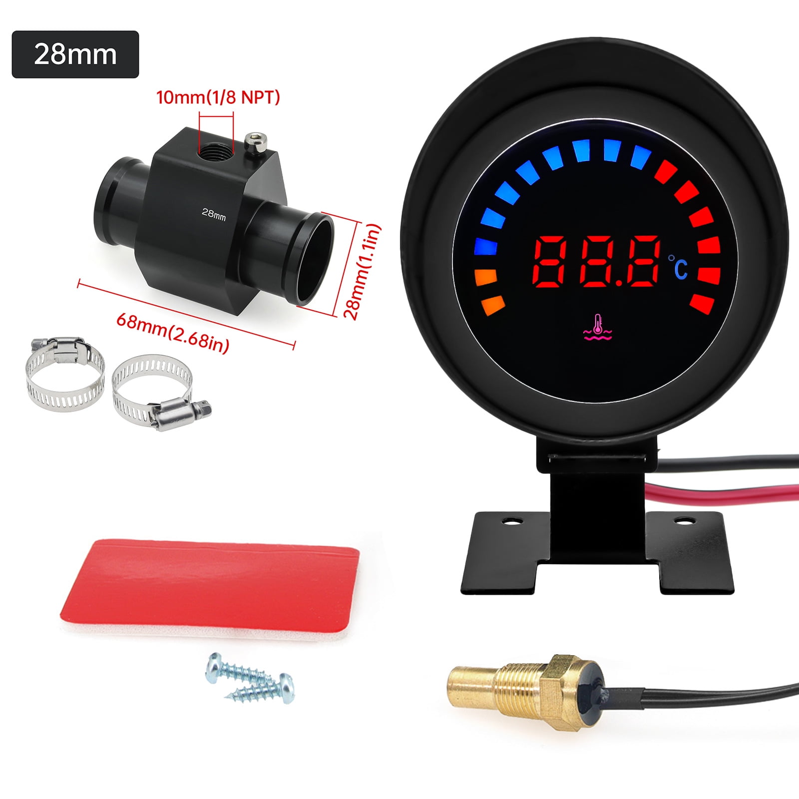 Universal Digital Water Temperature Display for Car Boat Motorcycle ...