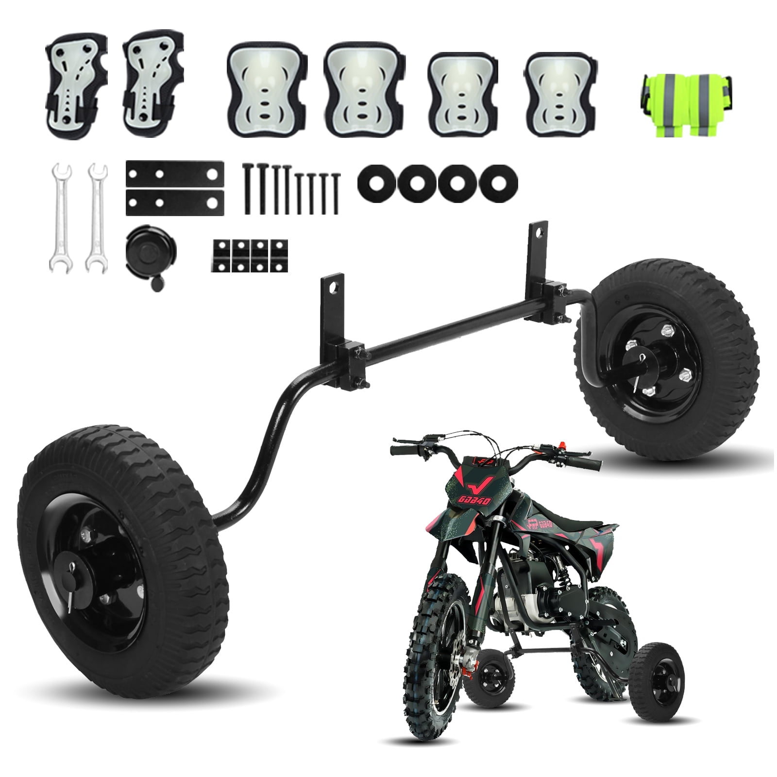 Universal Dirt Bike Training Wheels with Safety Kit - Compatible with ...