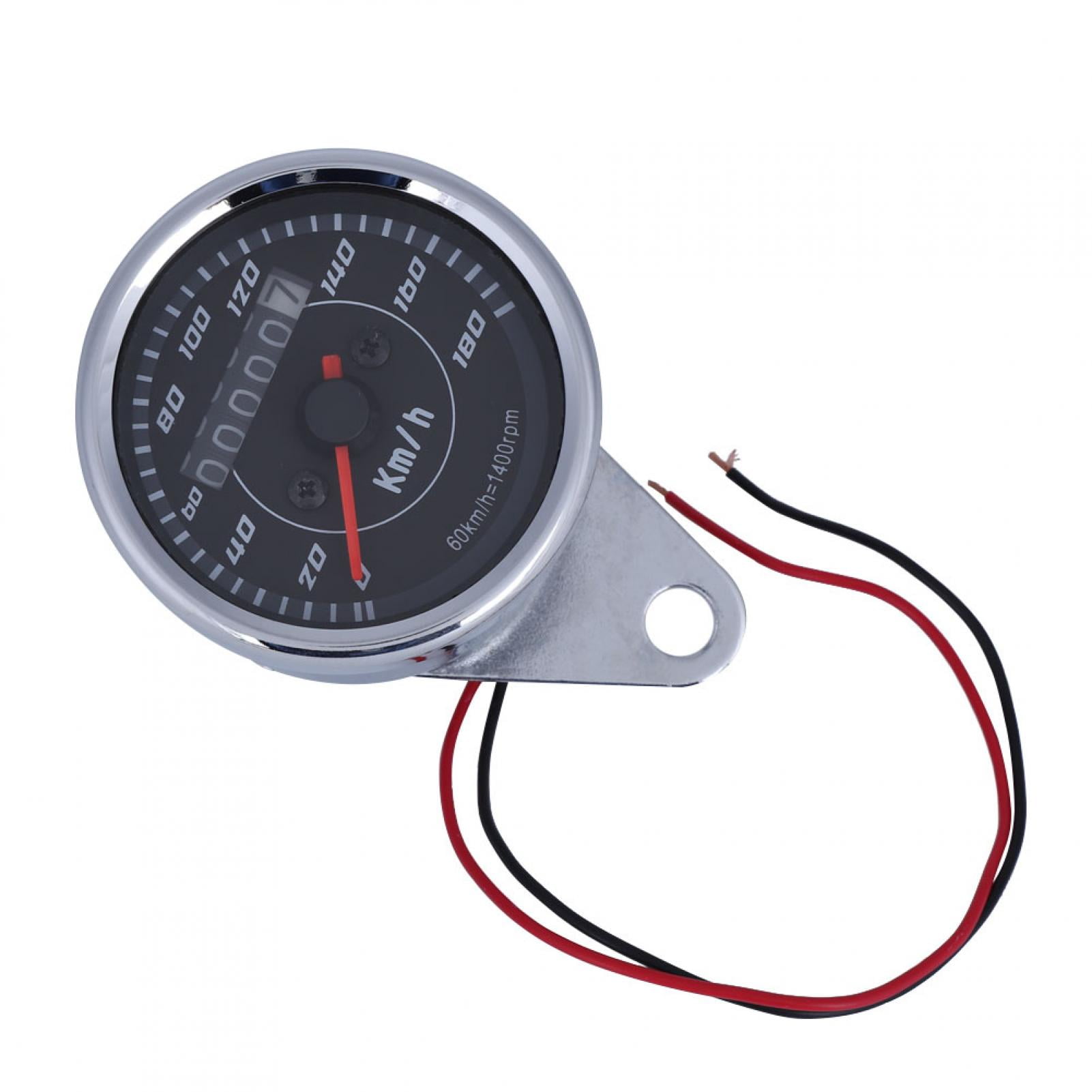 Universal Double Color LED Light Odometer Speedometer km/h for ...