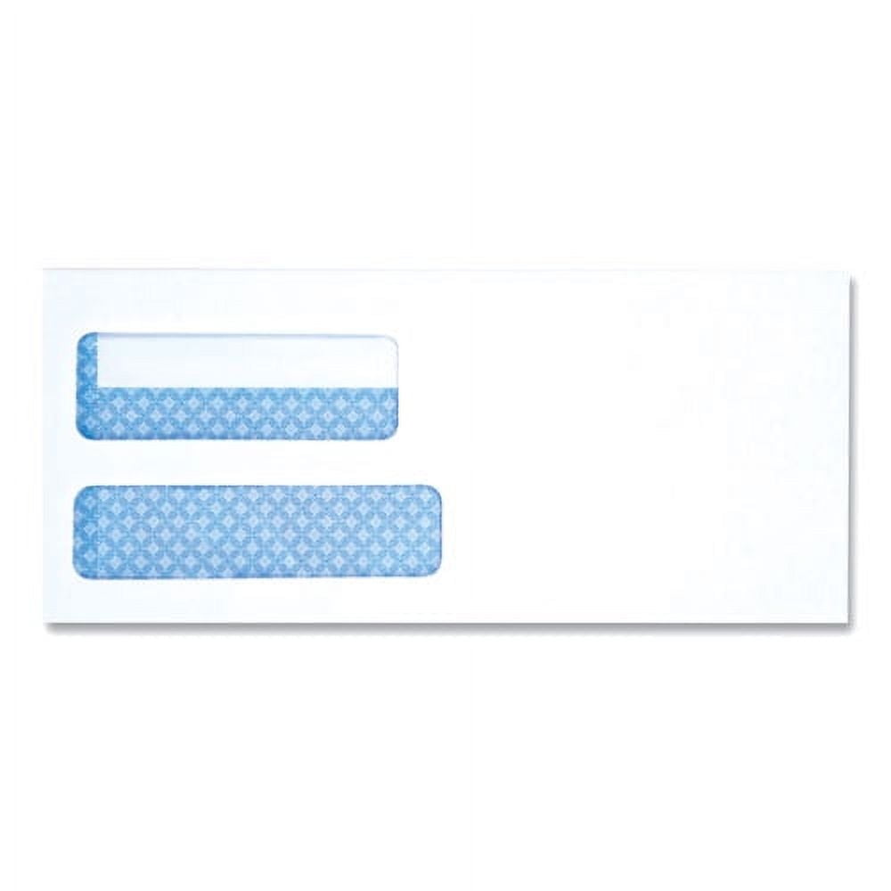 Universal Double Window Business Envelope, #10, Square Flap, Self ...