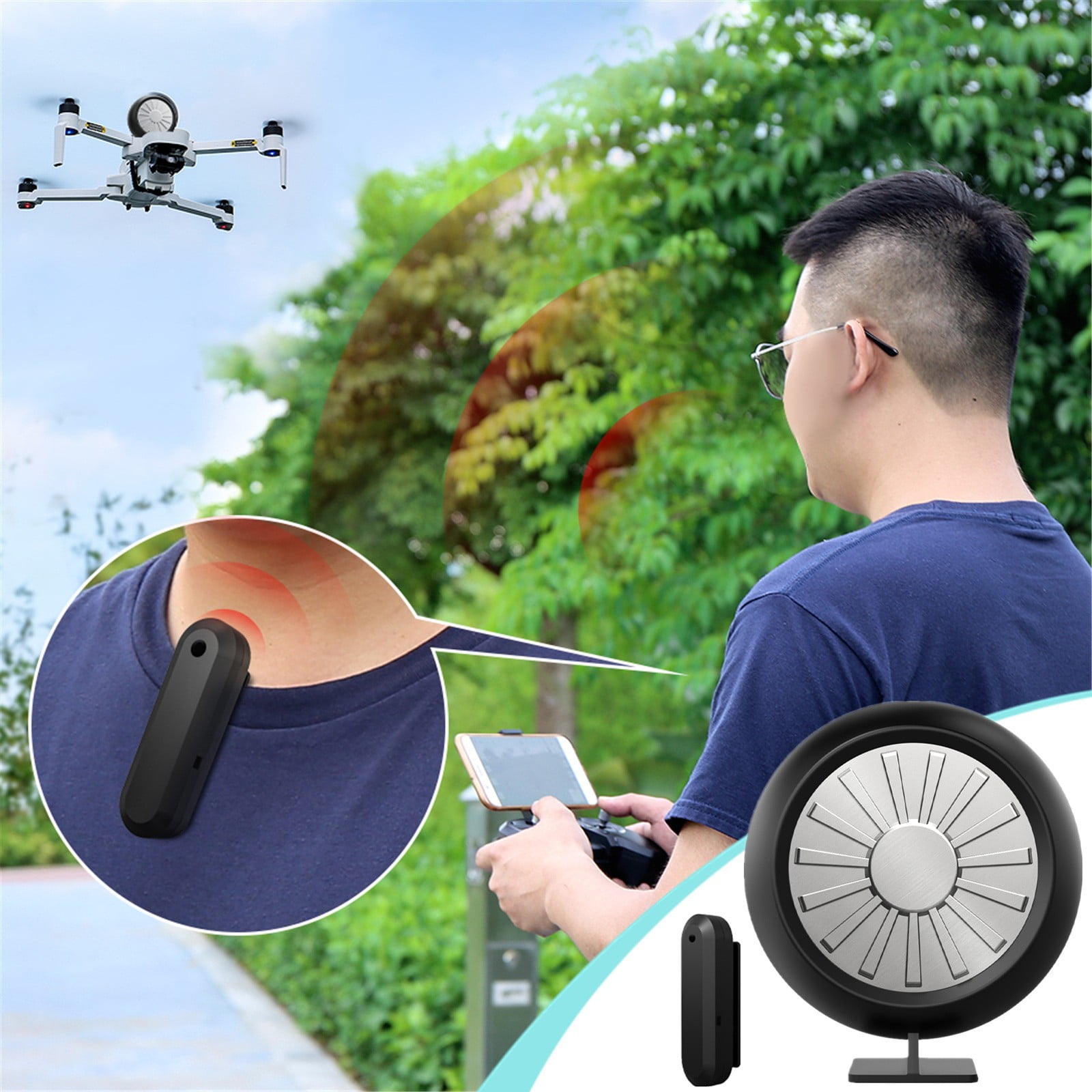 Universal Drone Loudspeaker, 120M Long-Distance Amplifier, Wireless ...
