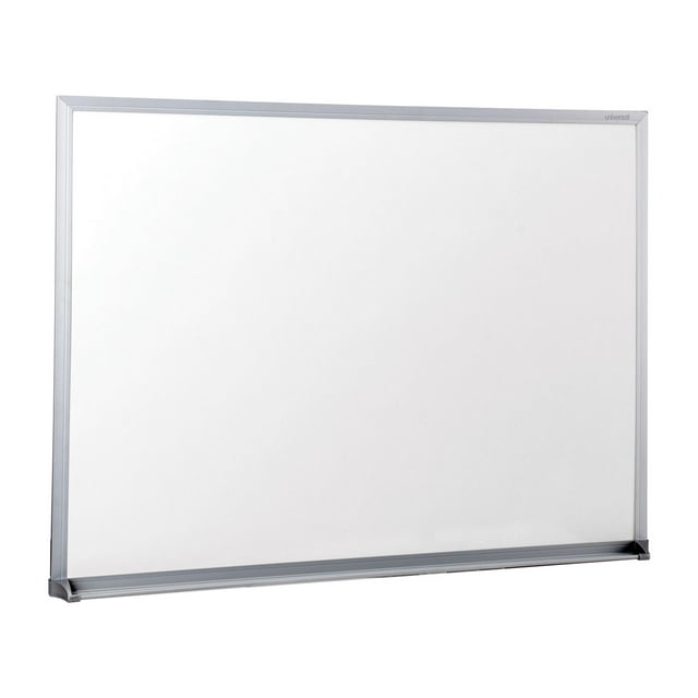 Universal Dry-Erase Board, Melamine, 24 x 18, Satin-Finished Aluminum ...