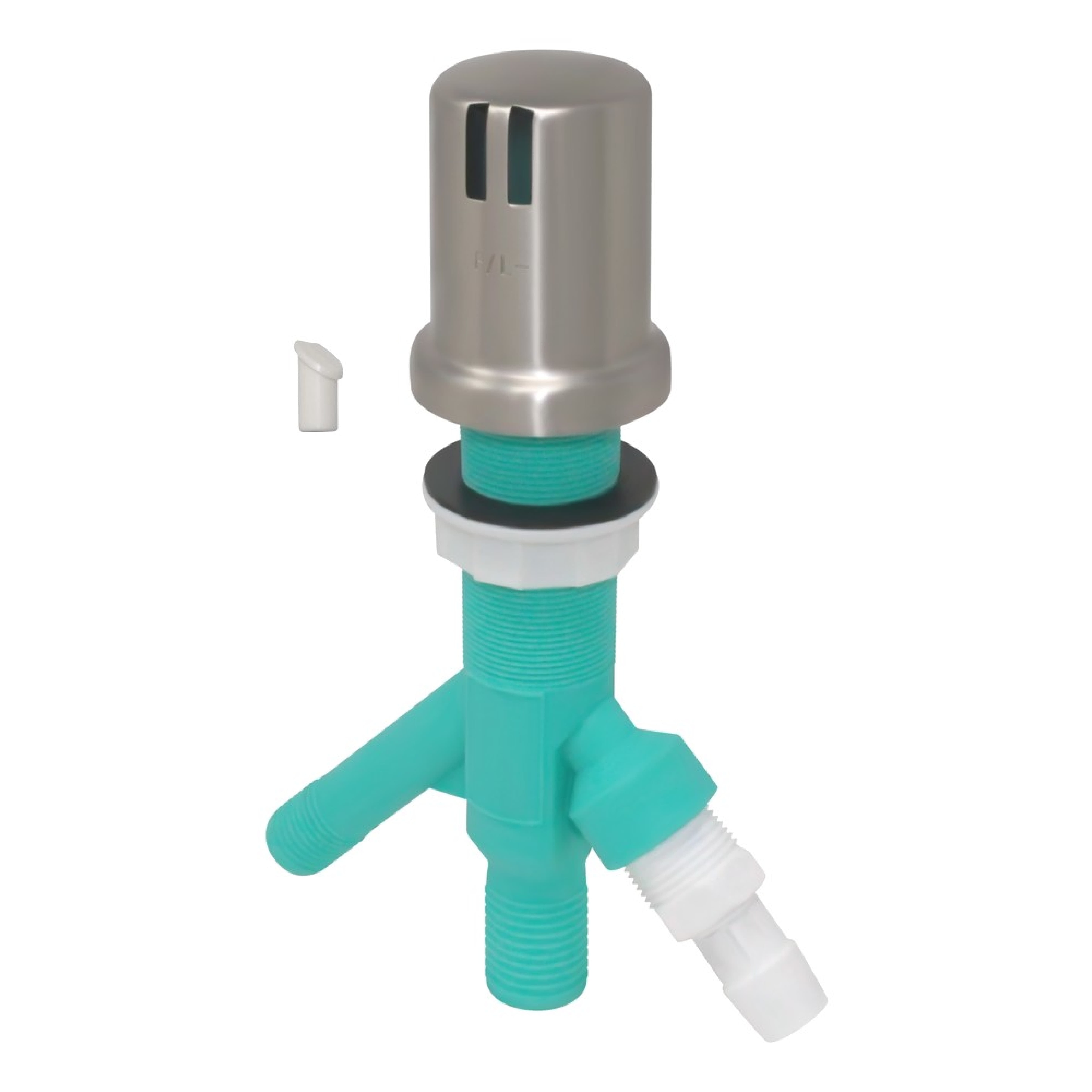 Universal Dual Air Gap with Brushed Nickel Brass Cap and Long Body ...