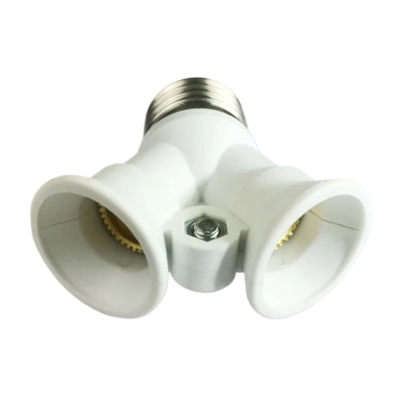 Universal E27 To 2E14 Screw Lamp Base Socket PBT 2Way E14 Light Bulb ...