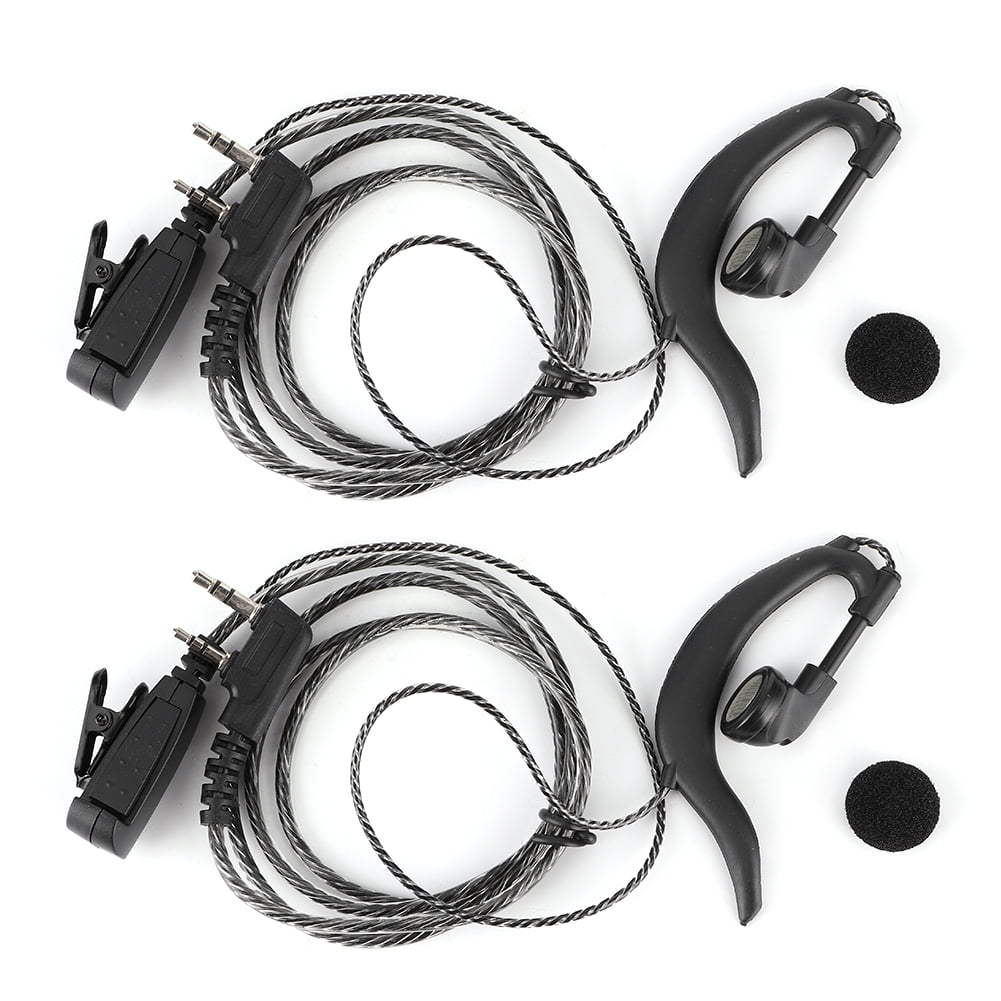 Universal Earphone Ear Hook Headset for 2 Way Radios - 2 Pin K Type ...