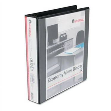 Universal Economy Round Ring View Binder, 1" Capacity, White, 6/Pack ...