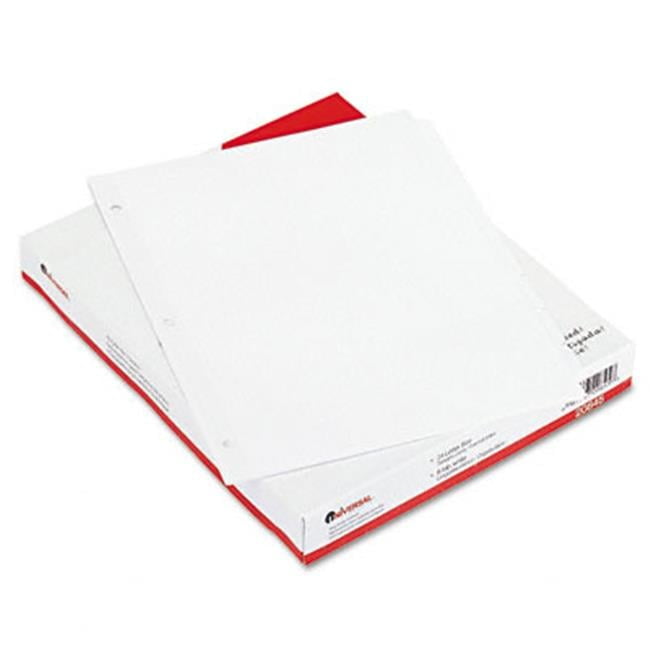 Universal Economy Tab Dividers Eight-Tab Letter White 24 Sets per Box ...