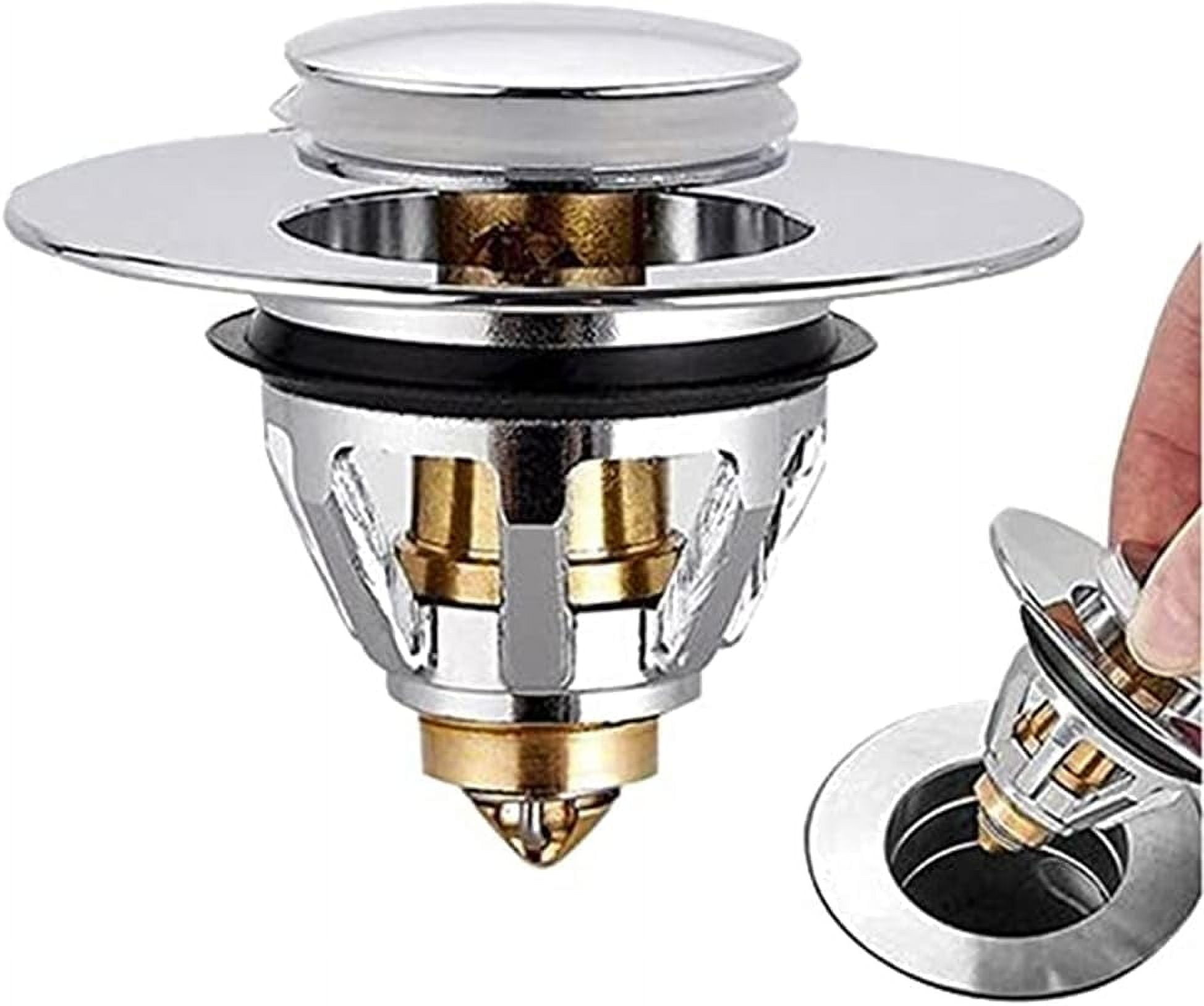 Universal Edition, Bullet Core Push Type, No Overflow Pop-Up Sink Drain ...