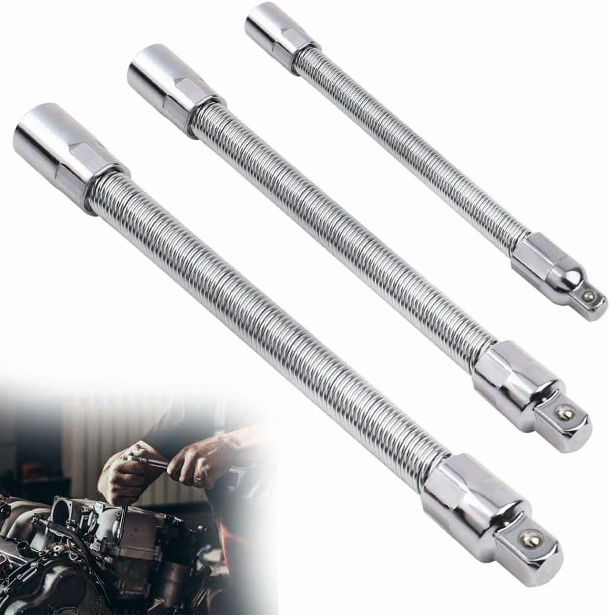 Universal Electric Wrench Socket, 3 Counts Bendable Flexible Shaft ...