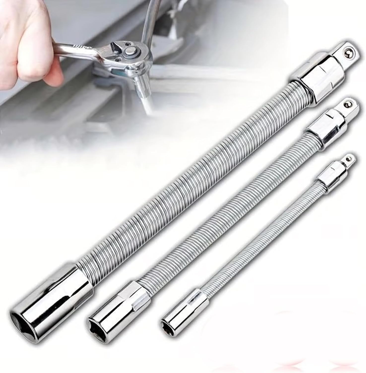 Universal Electric Wrench Socket, 6 Counts Bendable Flexible Shaft ...