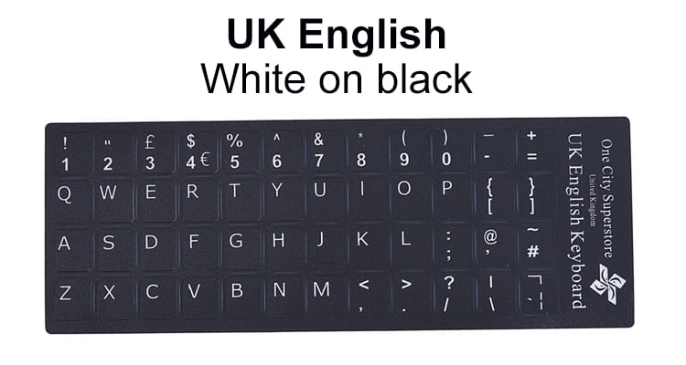 Universal English Keyboard Replacement Stickers English Keyboard ...