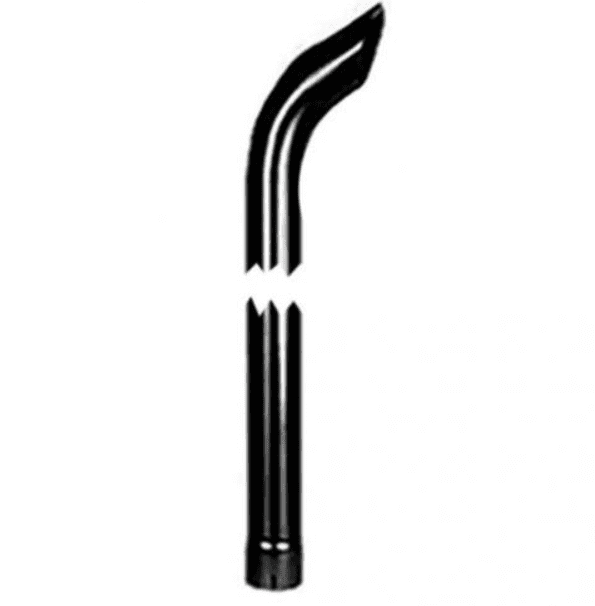 Universal Exhaust Stack Bended End Pipe Curved Black 4-1/2" x 38" for ...