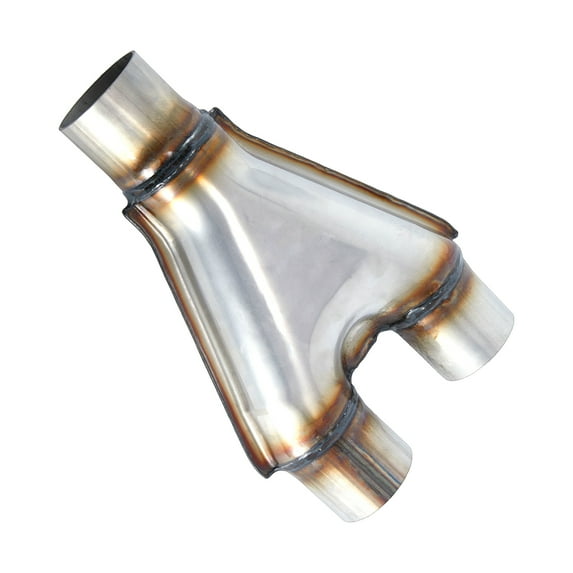Universal Exhaust Y Pipe, 2" Inlet 2" Outlet, 10" Total Length ...