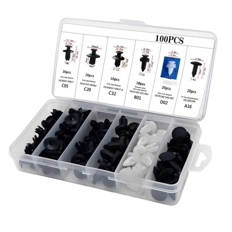 Universal Expansion Screw Clips Set for Cars, 100-Piece Auto Body ...