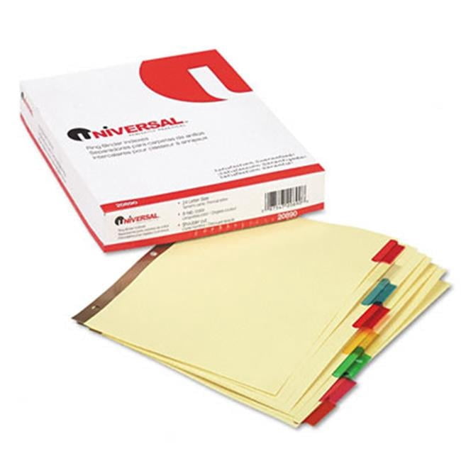 Universal Extended Indexes Assorted Color Eight-Tab Letter Buff 24 Sets ...