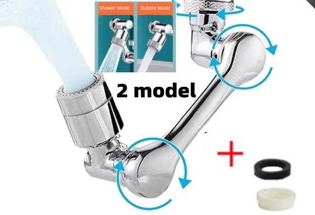 Universal Extension Faucet Sprayer Head 1080 Degree 2 Modes Bathroom ...