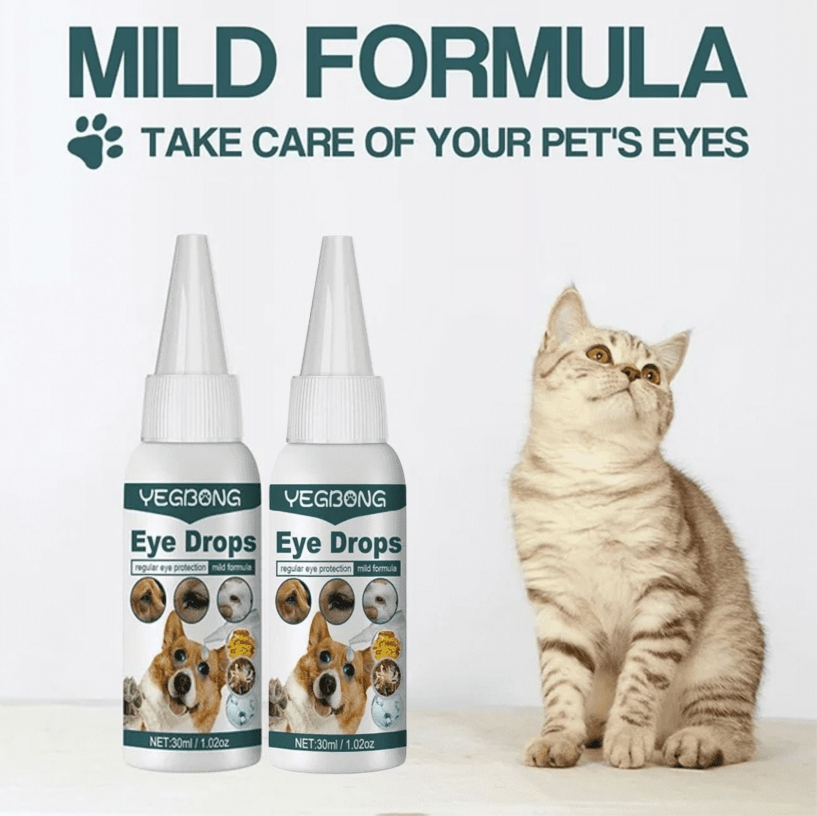 Universal Eye Care Eye Wash for Dogs and Cats Pet Eye Cleaner Eye Drops ...