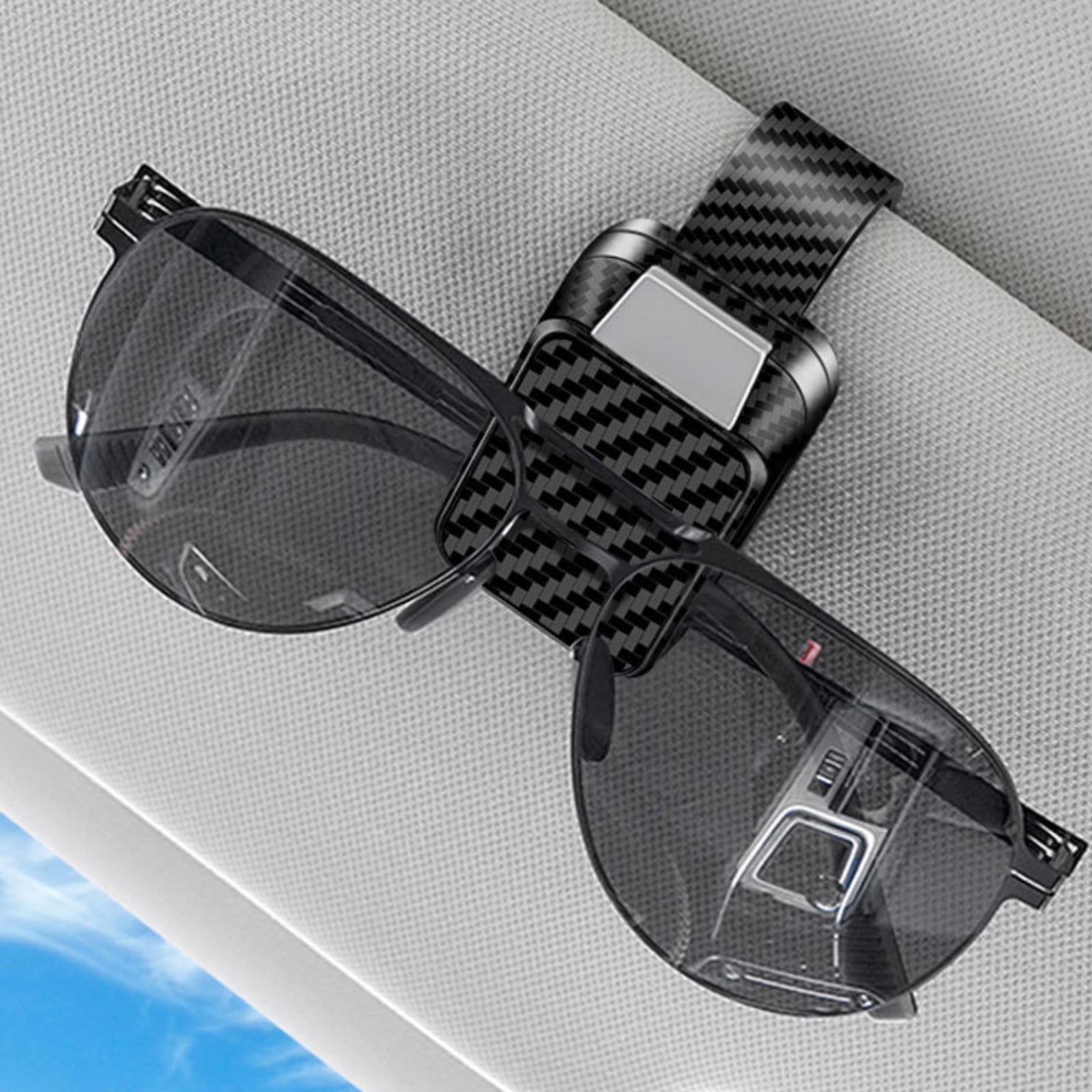 Universal Eyeglass Clip For Sun Visor, 45G Car-Mounted Carbon Fiber ...