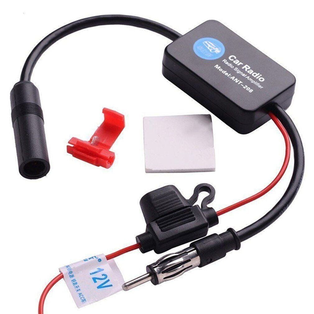 Universal FM Signal Amplifier Anti-jamming Car Antenna Radio Booster ...