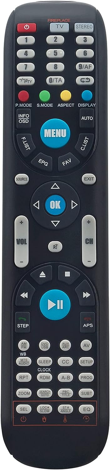 Universal FUTVRS1-BL Replaced Remote Control Compatible with Furrion TV ...