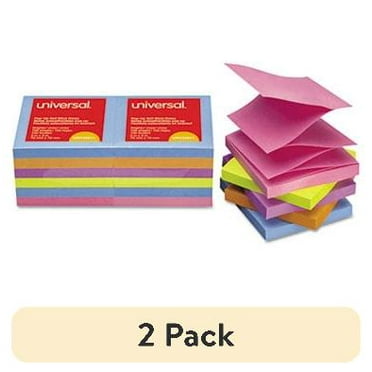 Highland Self-Stick Pop-up Notes, 3" x 3", Assorted Bright Colors, 100 ...