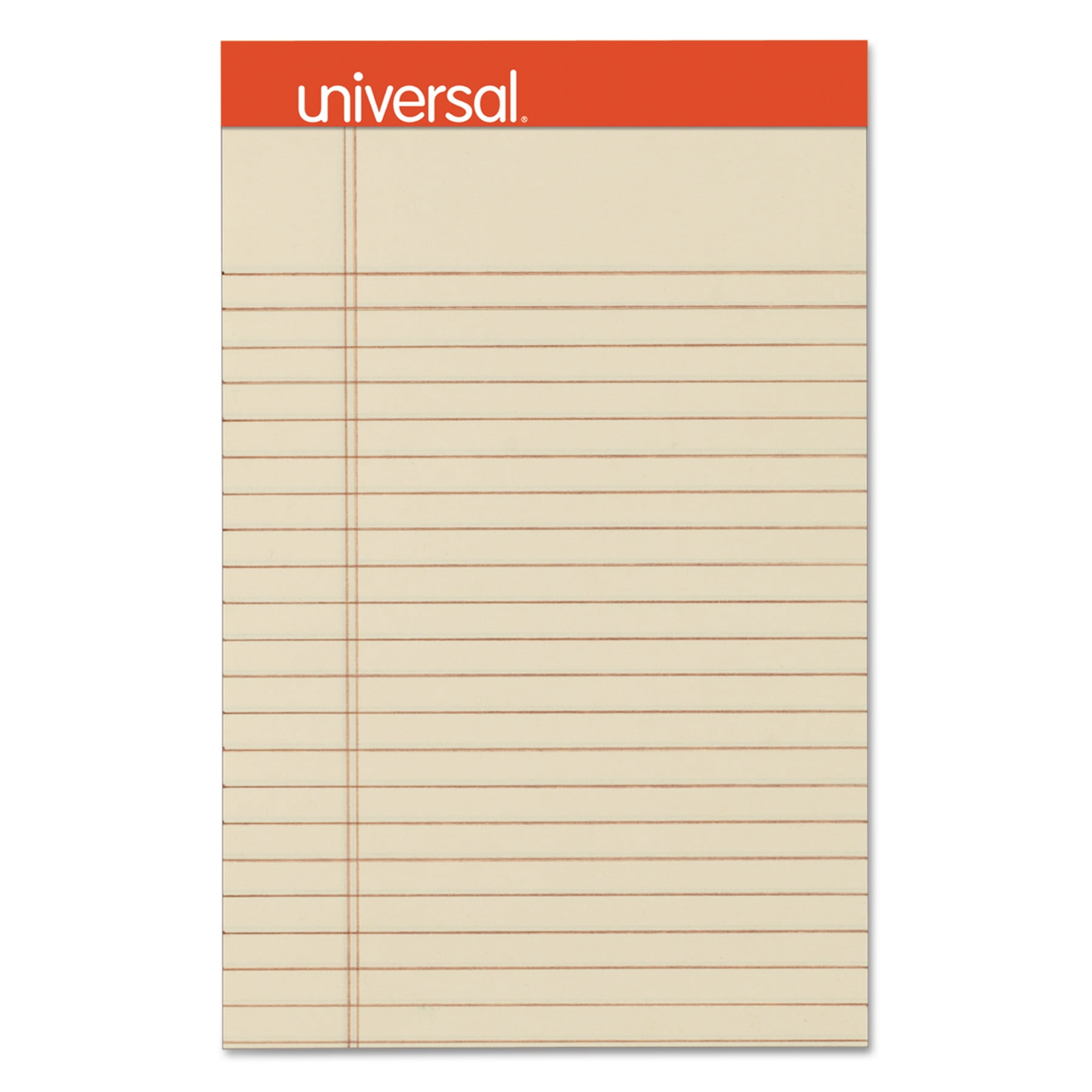 Universal Fashion Colored Perforated Note Pads, 5 x 8, Legal, Ivory, 50 ...