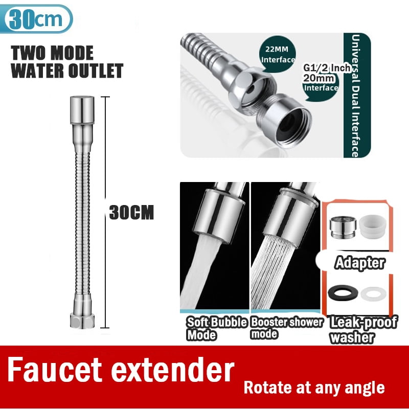 Universal Faucet Extender 360 Degree Rotating Anti-Splash Head Nozzle ...
