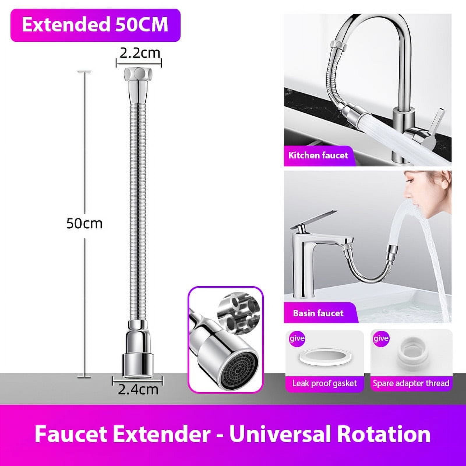 Universal Faucet Extenders Tube 360 Rotation Anti-Splash Head Nozzle ...