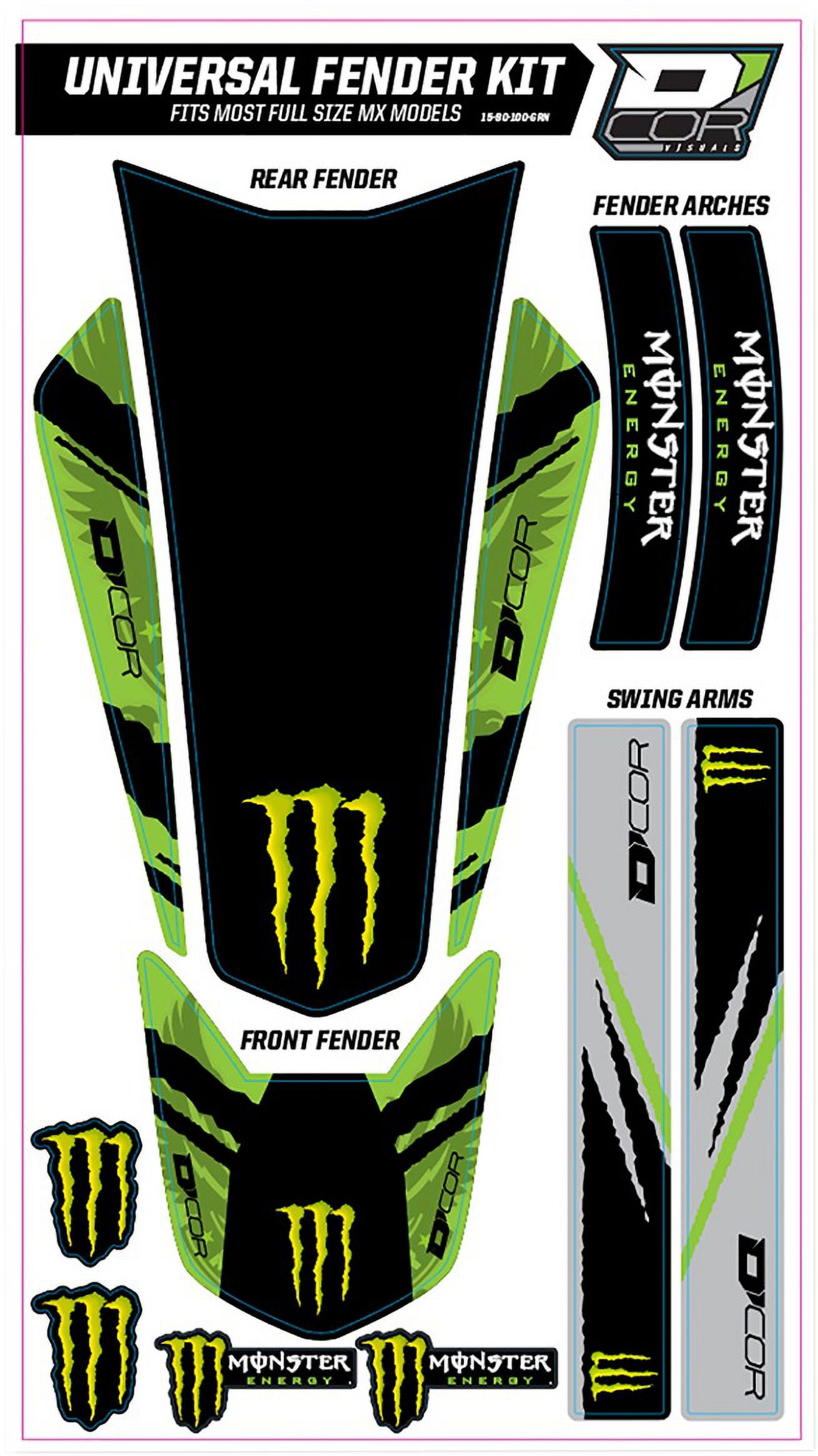 Universal Fender Trim Decals - Monster - Green - Walmart.com