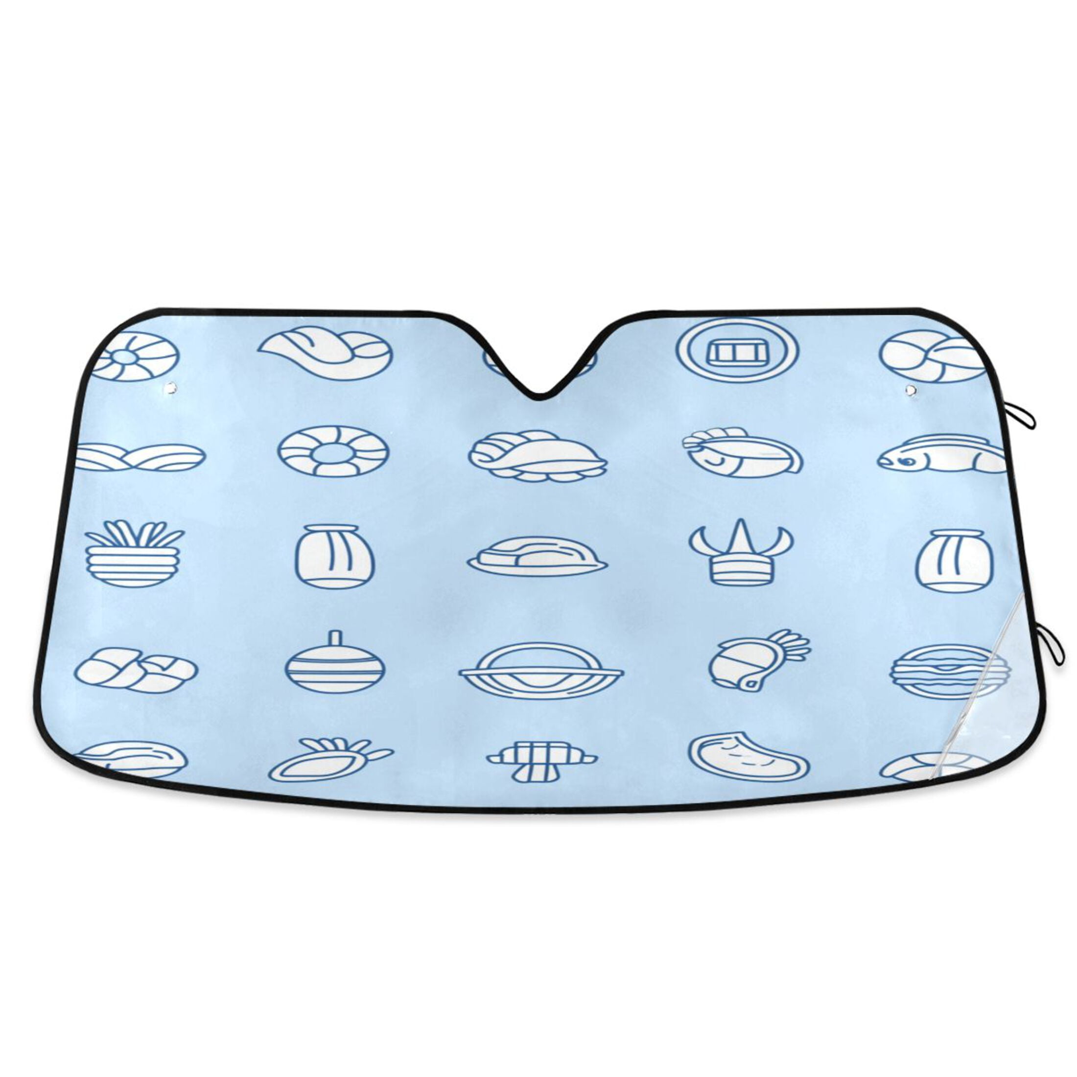 Universal Fit Accordion Auto Sunshade Windshield Sunshade 55'' x 27.6 ...