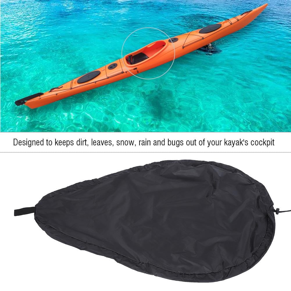 Universal Fit Blocking Kayak Canoe Cockpit Cover Protector Black ...