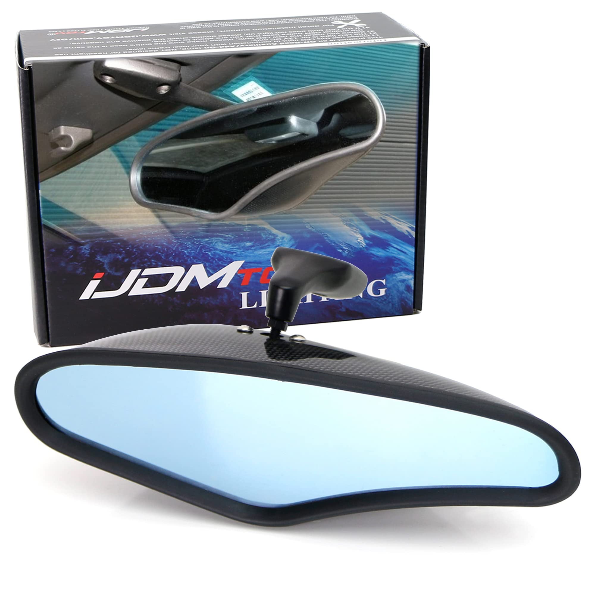 Universal Fit Gloss Black Twill-Weave Carbon Fiber Pattern Exterior ...