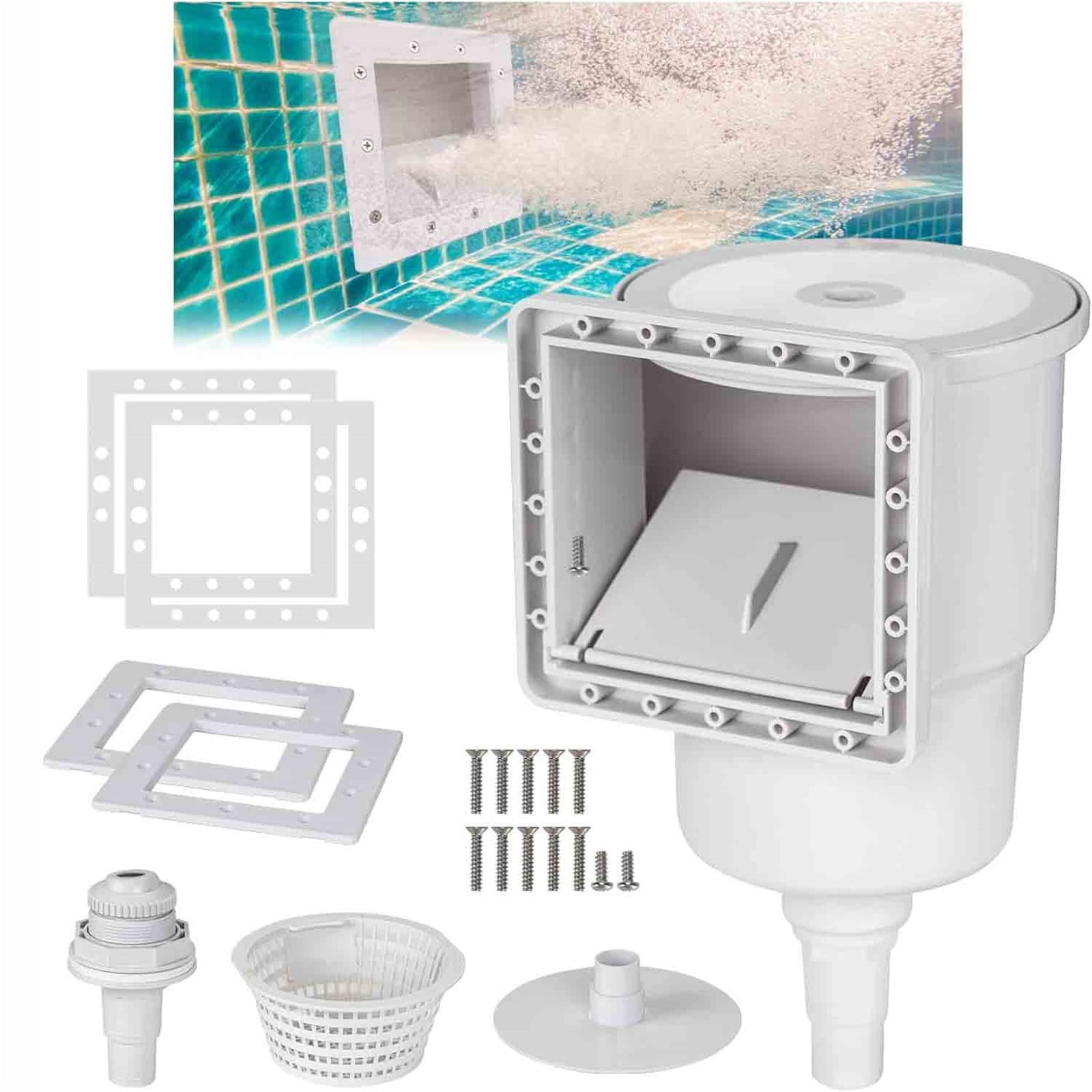 Universal Fit Above Ground Pool Skimmer (Complete Set), Pool Skimmer ...