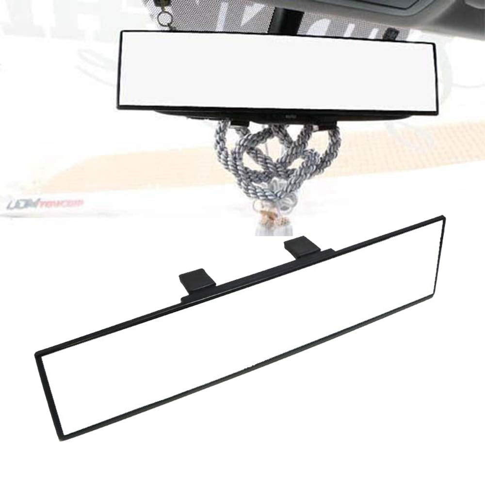 Universal Fit JDM 300mm 12-Inch Wide Flat Clip On Rear View Mirror For ...