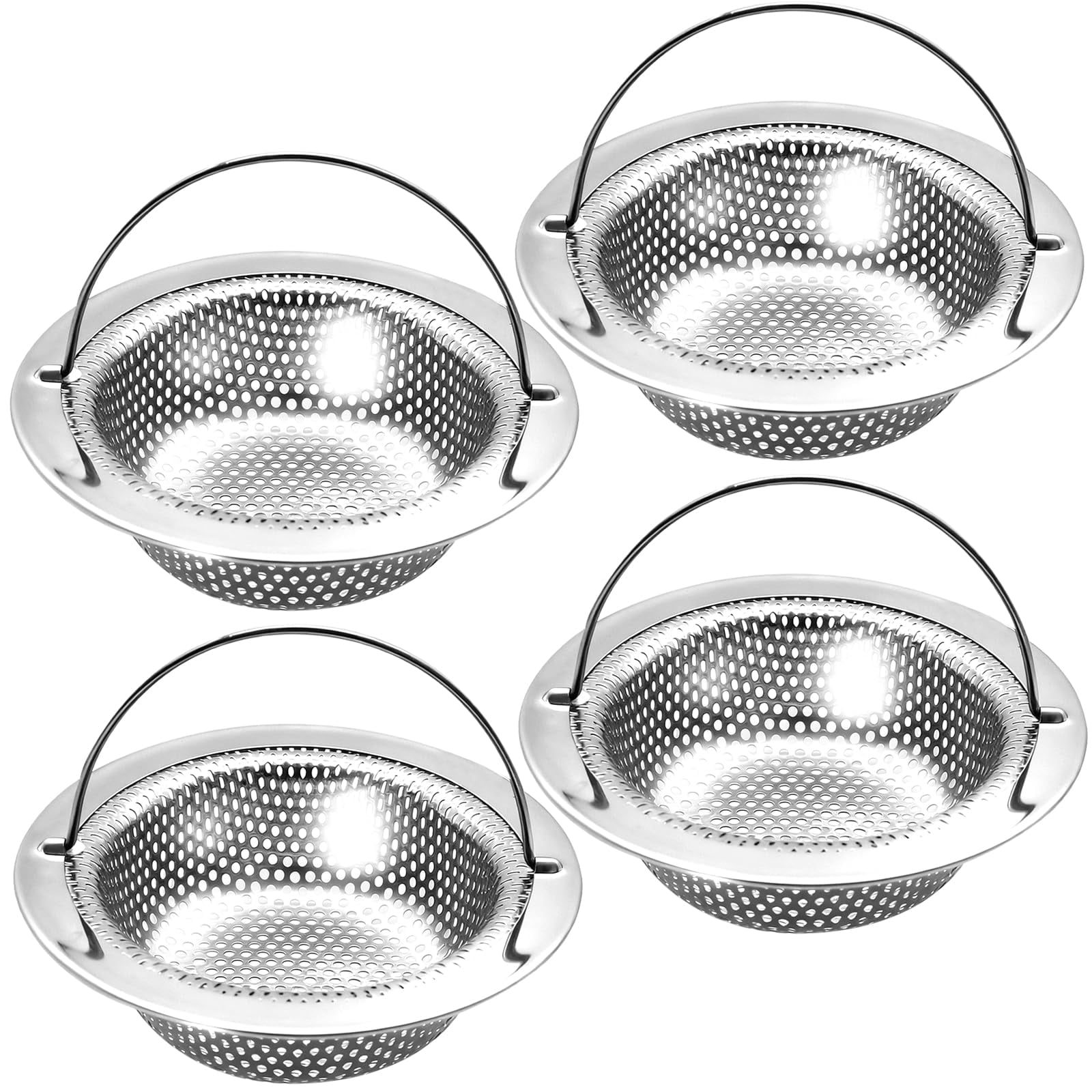 Universal Fit Kitchen Sink Food Catcher Basket, Stainless Steel Drain ...