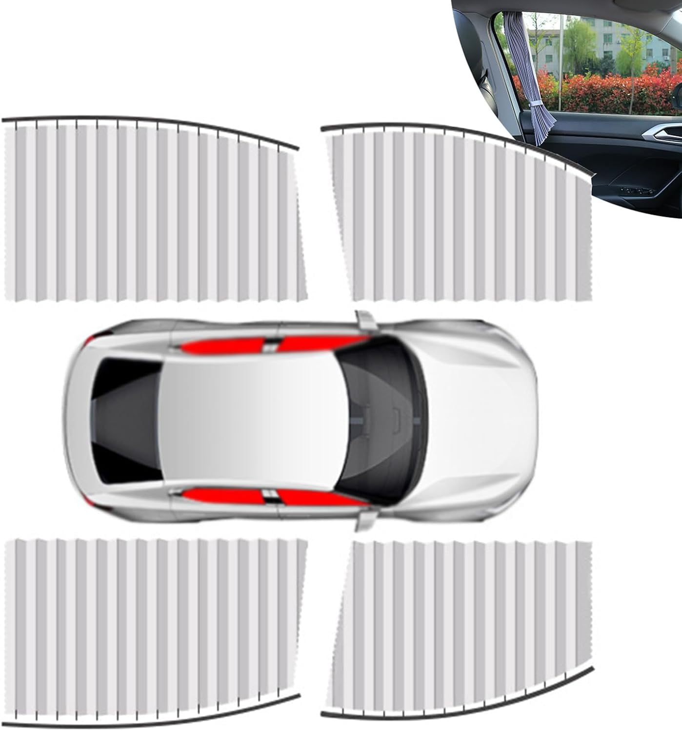 Universal Fit Magnetic Car Side Window Privacy Sunshade, Slidable Side ...